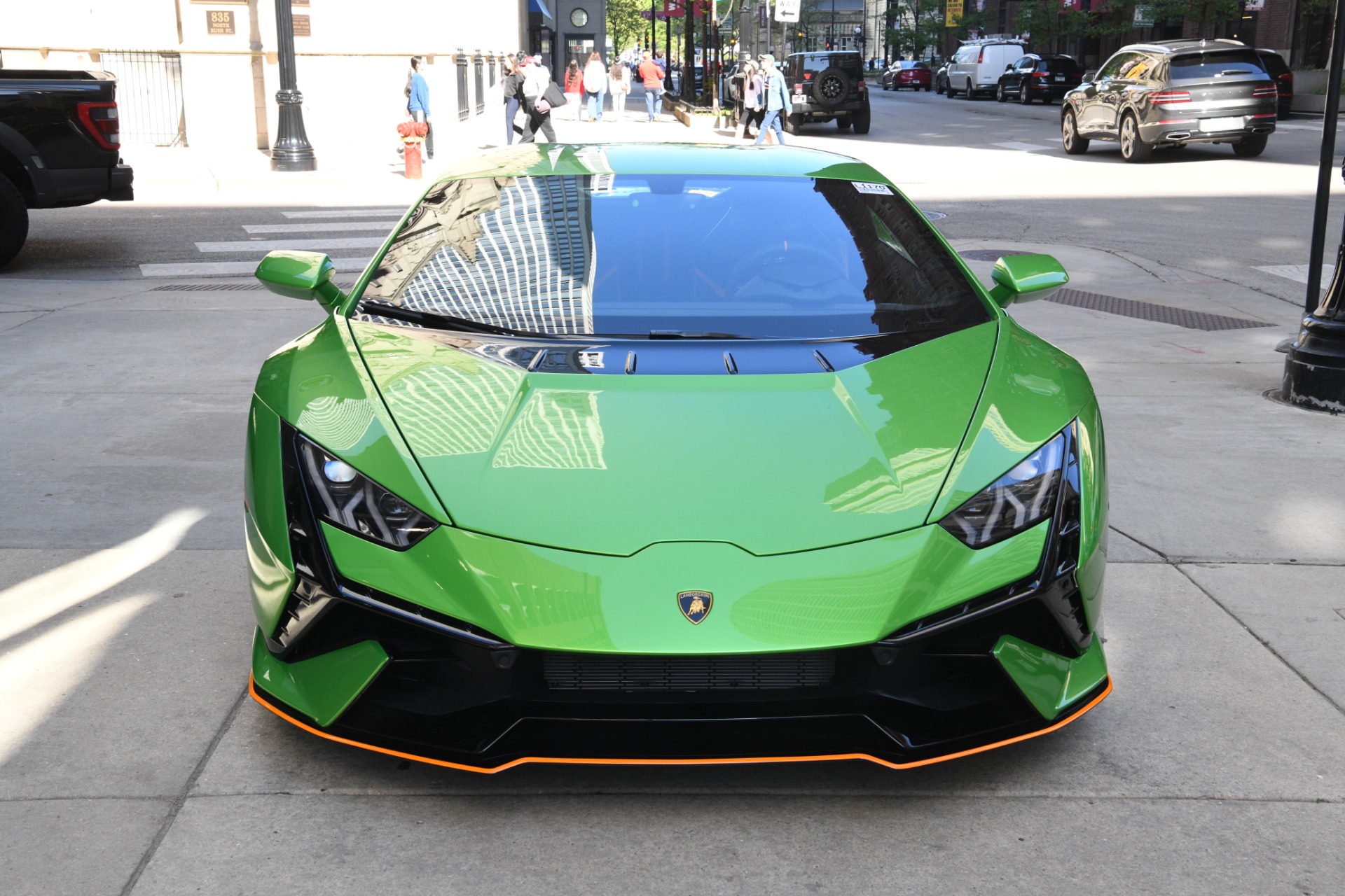 Lime Green Lamborghini Aventador 2024