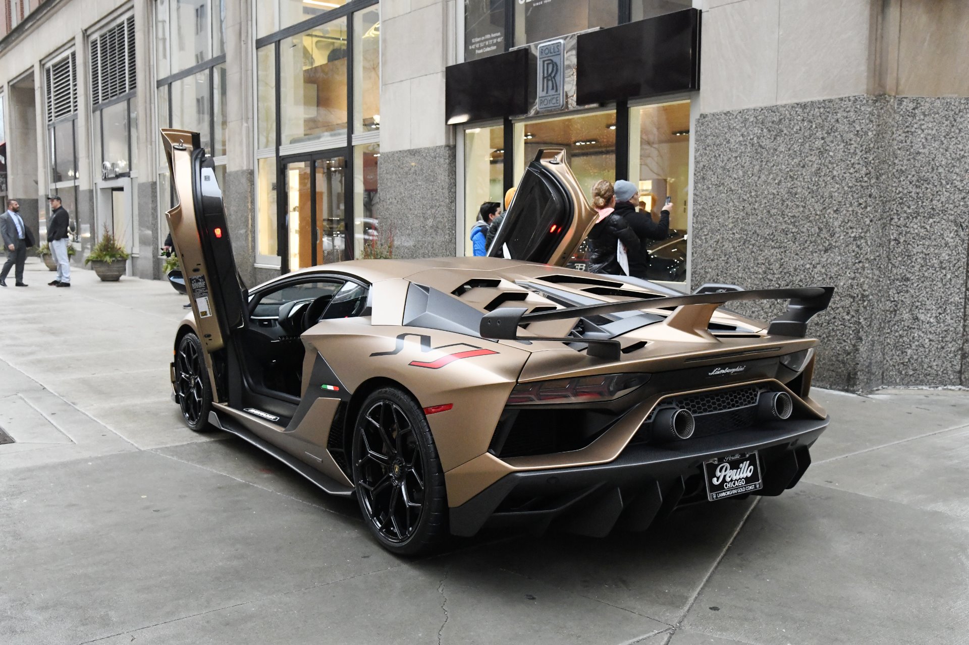 Matte Gold Lamborghini Aventador Gouden Lamborghini Aventador SVJ