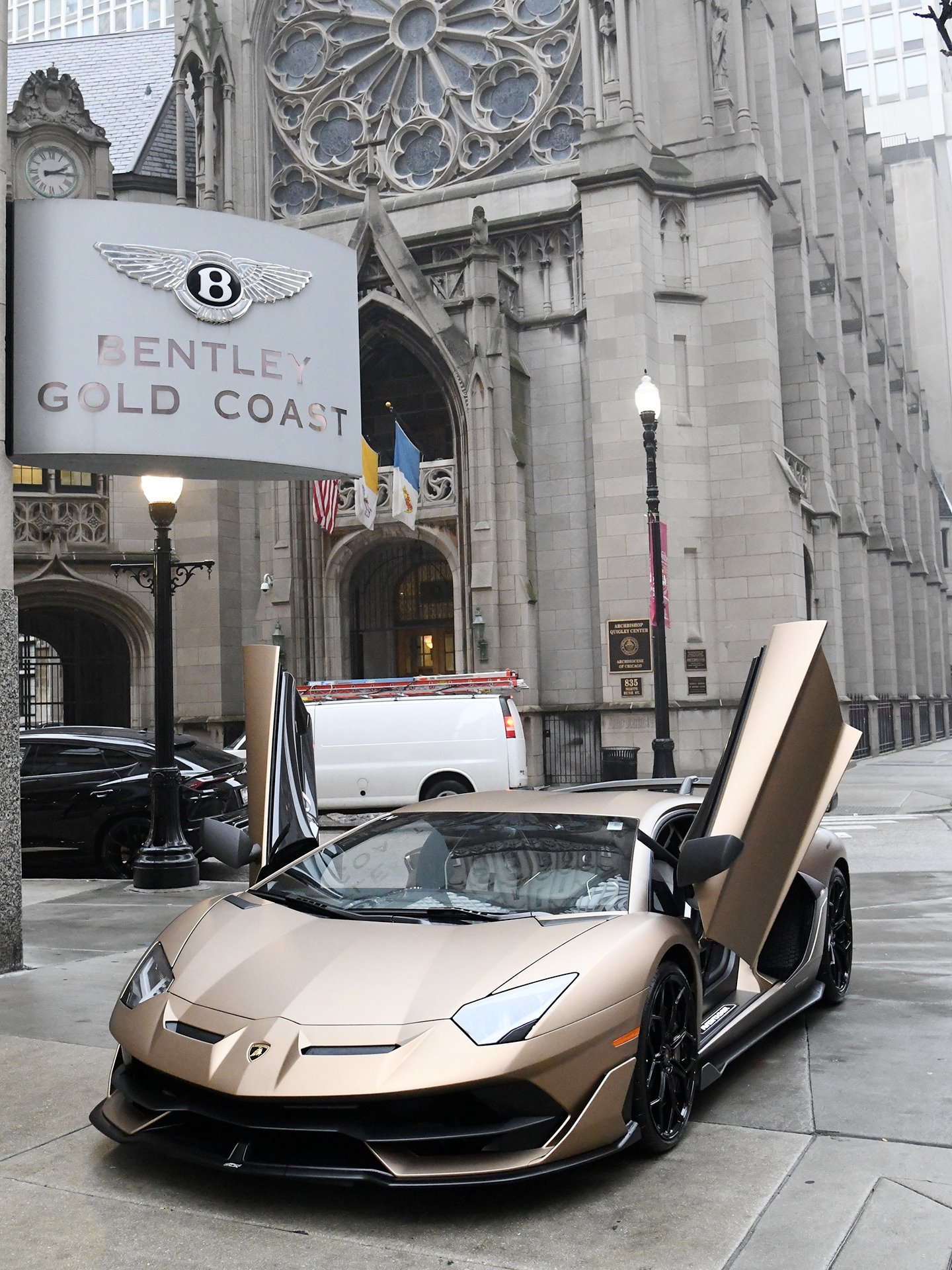 Matte Gold Lamborghini Aventador